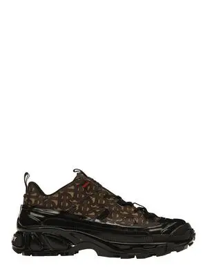 Burberry Arthur Monogram Sneakers - Black/bridle Brown