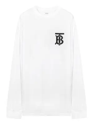 Burberry Monogram Motif Long Sleeve T-shirt - White