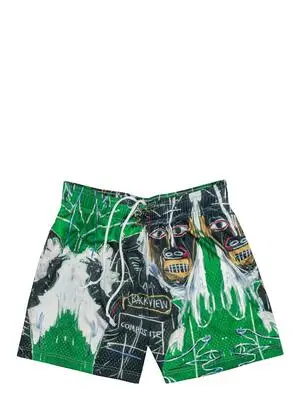 BRAVEST STUDIOS Basquiat Portrait Shorts - Green