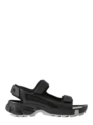 Burberry Arthur Leather Sandal - Black