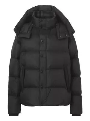 Burberry Detachable Sleeve Hooded Puffer Jacket - Black