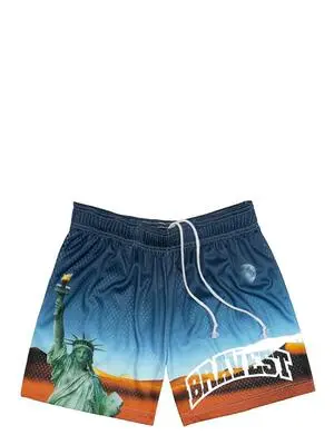 BRAVEST STUDIOS Statue Of Liberty Printed Shorts - Multicolor