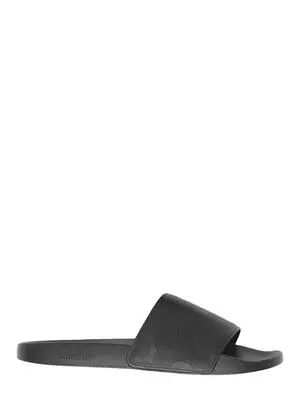 Burberry Embossed Logo Slides - Black