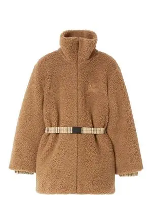 BURBERRY Belted Fleece Coat