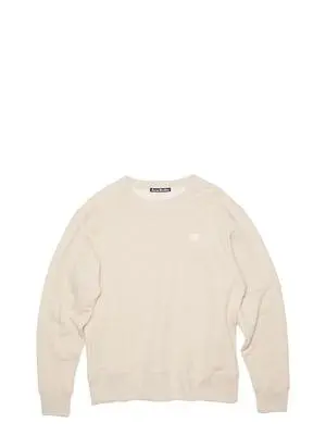 Acne Studios Face Patch Crewneck Sweatshirt - Oatmeal Melange