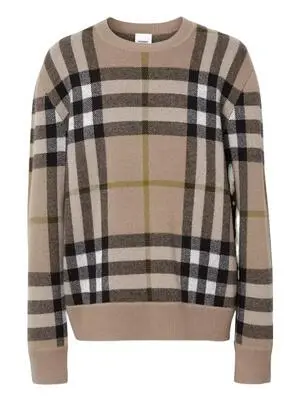 Burberry Cashmere Jacquard Sweater - Soft Fawn