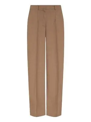 Burberry Jane Pleat-front Trousers - Brown