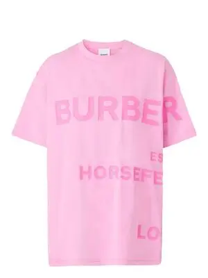 Burberry Logo-print Cotton Jersey T-shirt - Pink