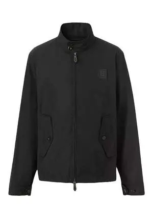 Burberry Letter Graphic Applique Harrington Jacket - Black