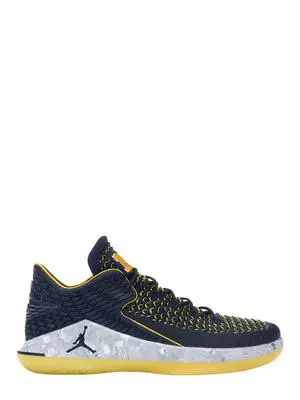 JORDAN Xxxii Low Michigan Sneakers - College Navy Blue/metallic Silver/white