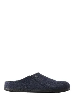 BIRKENSTOCK Zermatt Shearling Clog In Wool Felt - Dark Blue