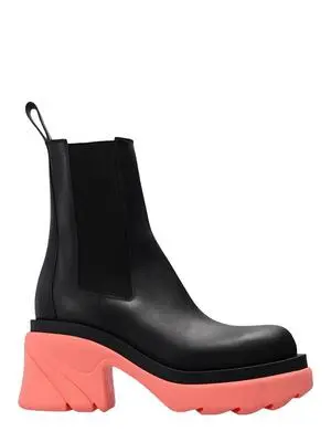 Bottega Veneta Flash Platform Ankle Boot - Black/pink