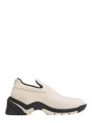 Bottega Veneta Lagoon Low Top Leather Sneakers - Black/neutral
