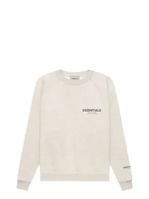 Fear Of God Essentials Core Collection Pullover Crewneck Sweatshirt - Light Heather Oatmeal