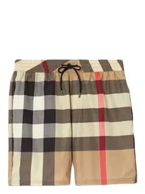 Burberry Check Drawcord Swim Shorts - Archive Beige