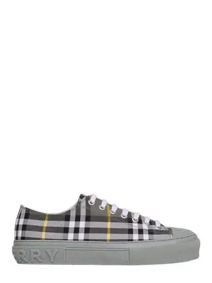 Burberry Check Cotton Sneakers - Grey