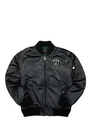 JORDAN X Paris Saintgermain Ma1 Bomber Jacket - Black/pine Green