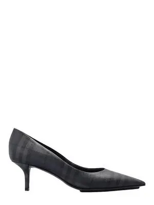 Burberry Checked 55mm Pumps - Black/grey