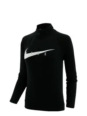 Nike Swoosh Run Long Sleeve T-shirt - Black/white