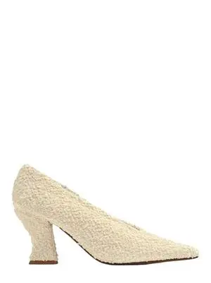 Bottega Veneta Bouclé Almond Pump 75 - Off White
