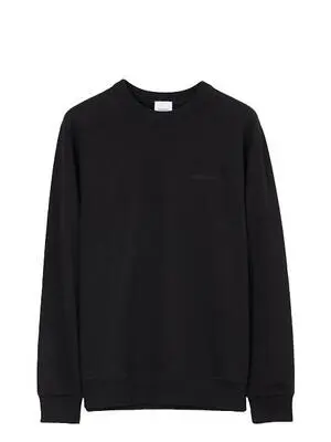 Burberry Check Ekd Cotton Sweatshirt - Black