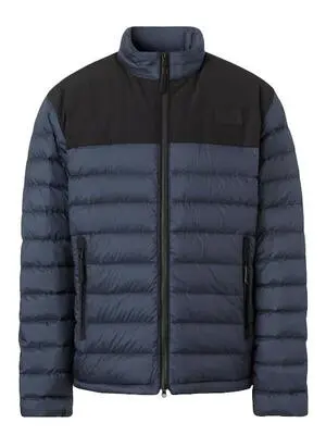 Burberry Logo Applique Lightweight Puffer Jacket - Navy Blue