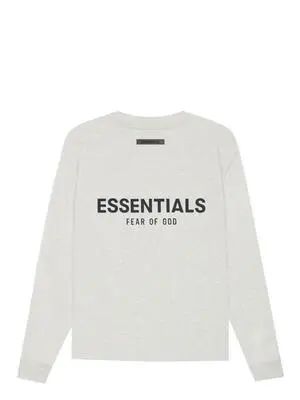 Fear Of God Essentials Long Sleeve T-shirt - Light Heather Oatmeal