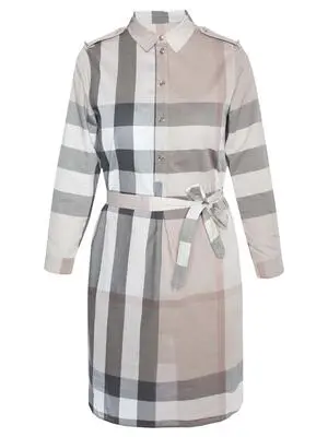 Burberry Checked Knee-length Dress - Light Brown Check