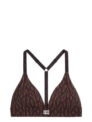 Adidas Ivy Park Lowsupport Triangle Bra - Wild Brown/night Red
