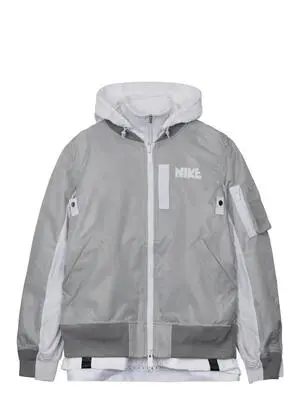 Nike X Sacai Layered Bomber Jacket - Grey Fog (womens)