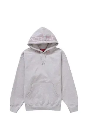 Supreme Jacquard Stripe Hooded Sweatshirt Ash Grey