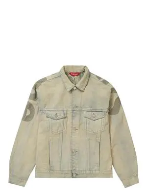 Supreme Inset Logo Denim Trucker Jacket - Dirty