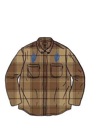 Supreme Hysteric Glamour Plaid Flannel Shirt - Brown