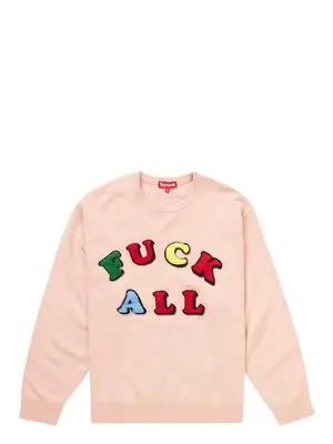Supreme Jamie Reid Fuck All Sweater - Dusty Pink