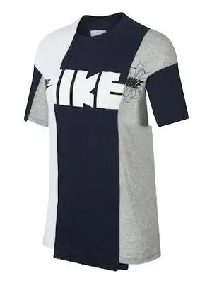 Nike X Sacai Tee Shirt - Grey/navy Blue