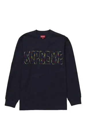 Supreme International Long Sleeve Tee Shirt - Navy Blue