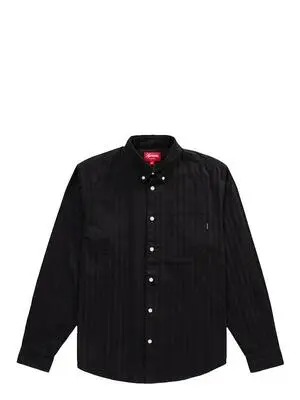 Supreme Jacquard Stripe Twill Shirt - Black