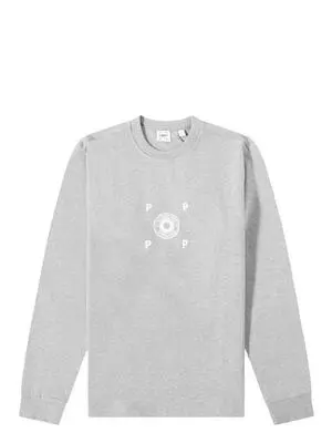 Burberry X Pop Trading Company Long Sleeve Raffy Tee Shirt - Pale Grey Melange
