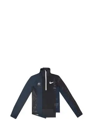Nike X Sacai Half Zip Running Jacket - Black/dark Obsidian
