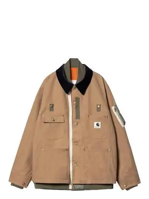 Sacai X Carhartt Wip Canvas Ma1 Michigan Jacket - Beige