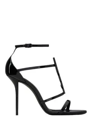 Saint Laurent Cassandra Sandal Heels - Black