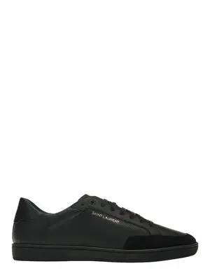 Saint Laurent Court Classic Sl/10 Perforated Sneakers - Black