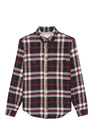 Saint Laurent Checked Vintage Sherling Shirt - Red/black/white