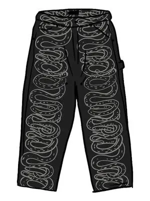 Supreme X Hysteric Glamour Snake Denim Painter Pant - Black