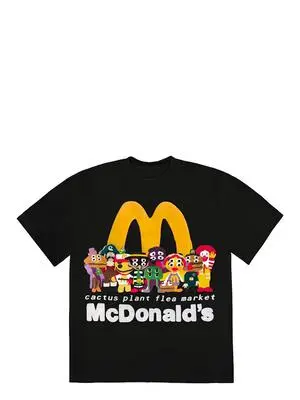 CACTUS PLANT FLEA MARKET X Mcdonald's Cactus Buddy! And Friends T-shirt - Black