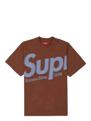 Supreme Intarsia Spellout Short Sleeve Top Brown