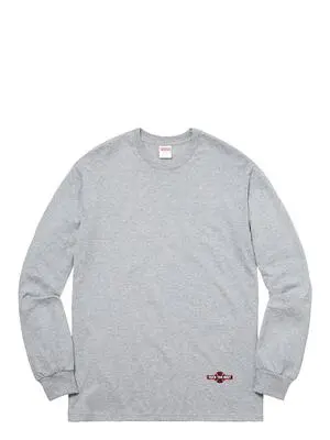 Supreme Independent Fuck The Rest Long Sleeve Tee Shirt - Heather Grey