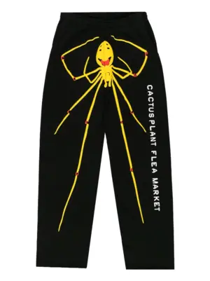 CACTUS PLANT FLEA MARKET X Complexcon Smiley Spider Wide Leg Sweatpants - Black