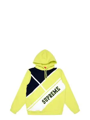 Supreme Diagonal Hooded Sweatshirt - Lemon