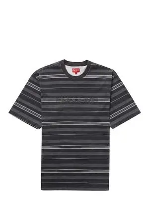 Supreme Dash Stripe Short Sleeve Top - Black